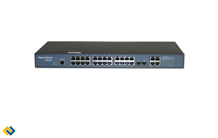 Switch Ethernet 24 cổng FE + 2 cổng GE + 2 cổng Giga TX/SFP Combo ...